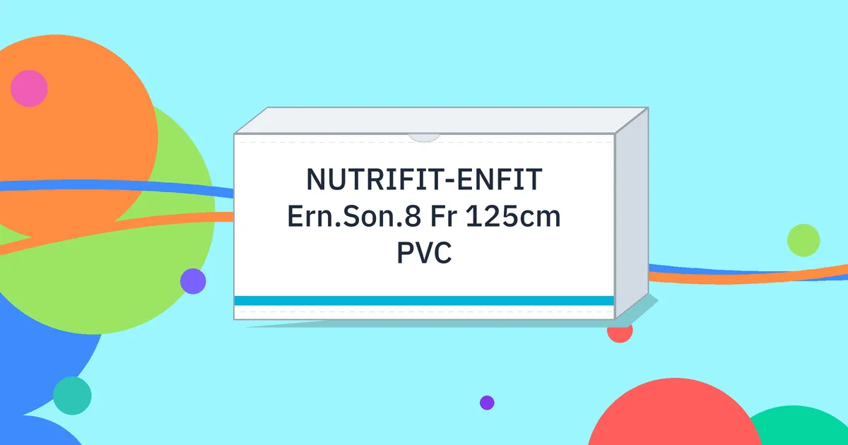 Symbolbild: Packung mit der Aufschrift NUTRIFIT-ENFIT Ern.Son.8 Fr 125cm PVC (PZN 14173543) – Verfügbarkeit und Bezug in Apotheken in Frankfurt am Main