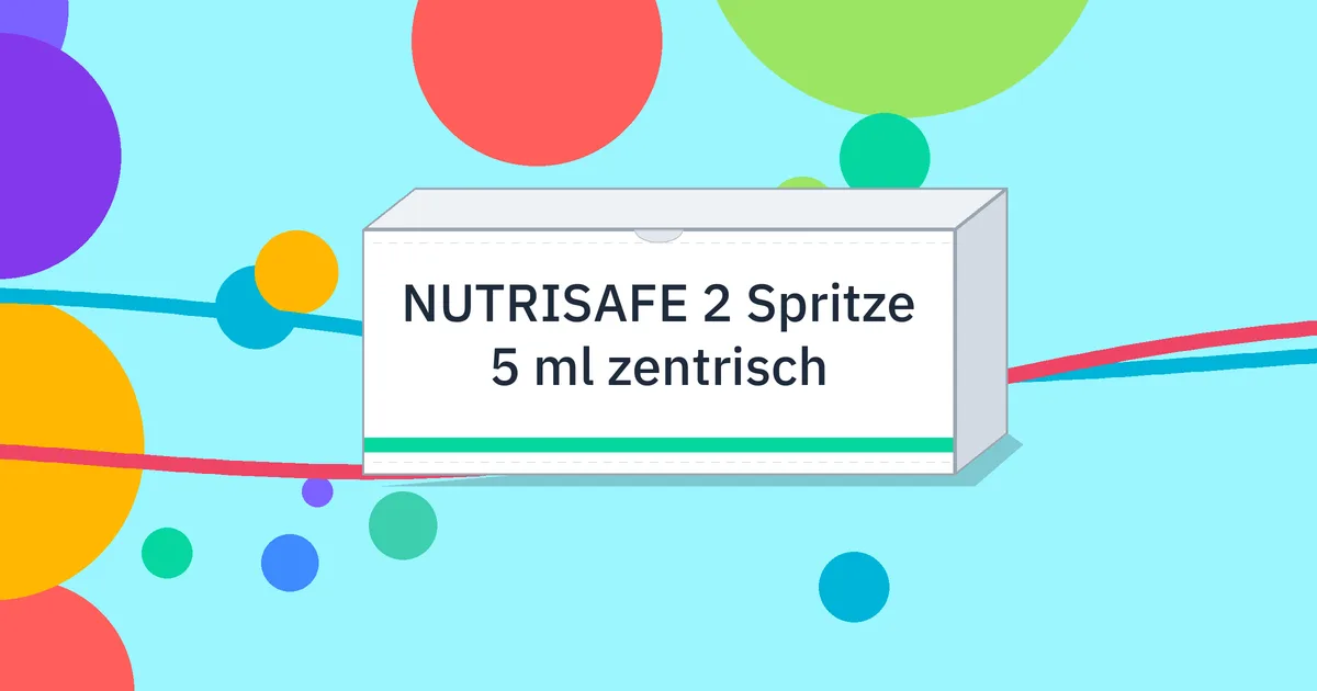 Symbolbild: Packung mit der Aufschrift NUTRISAFE 2 Spritze 5 ml zentrisch (PZN 20066047) – Verfügbarkeit und Bezug in Apotheken in Frankfurt am Main