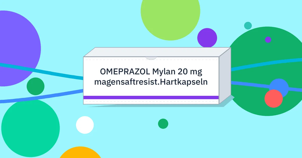 Symbolbild: Packung mit der Aufschrift OMEPRAZOL Mylan 20 mg magensaftresist.Hartkapseln (PZN 11012414) – Verfügbarkeit und Bezug in Apotheken in Frankfurt am Main