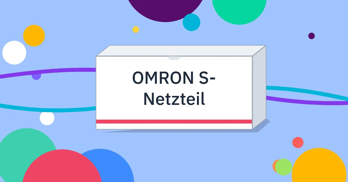 Symbolbild: Packung mit der Aufschrift OMRON S-Netzteil (PZN 06494351) – Verfügbarkeit und Bezug in Apotheken in Frankfurt am Main