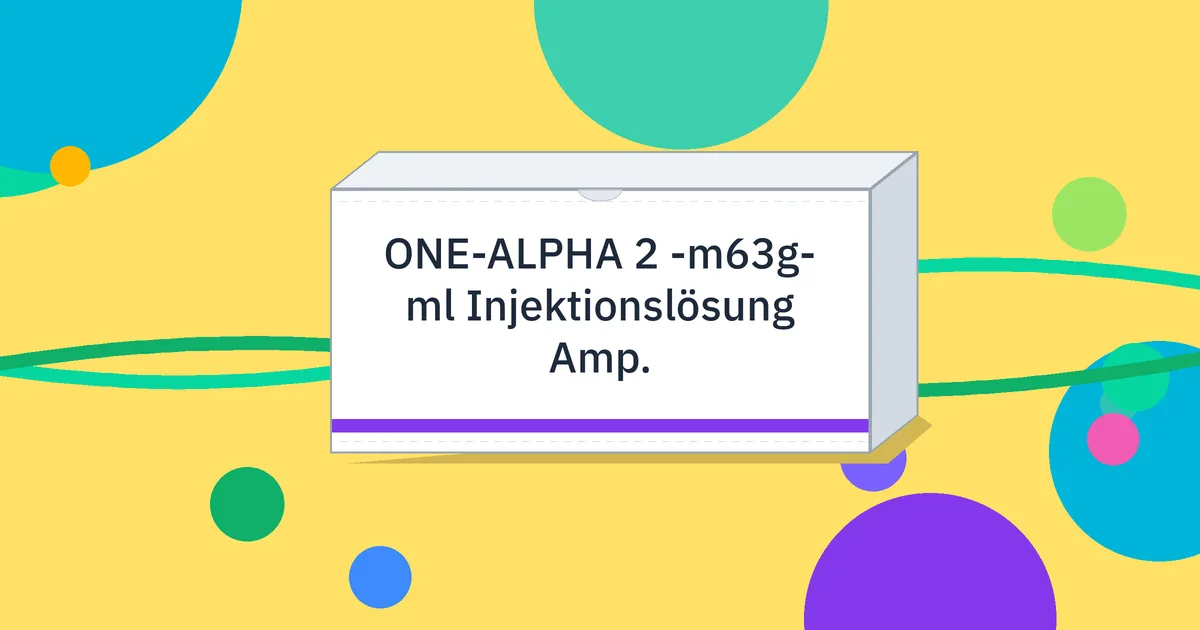 Symbolbild: Packung mit der Aufschrift ONE-ALPHA 2 -m63g-ml Injektionslösung Amp. (PZN 20389810) – Verfügbarkeit und Bezug in Apotheken in Frankfurt am Main