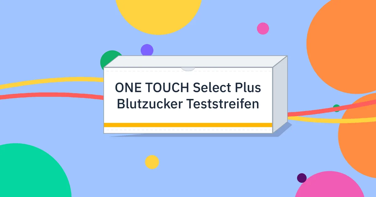 Symbolbild: Packung mit der Aufschrift ONE TOUCH Select Plus Blutzucker Teststreifen (PZN 11240003) – Verfügbarkeit und Bezug in Apotheken in Frankfurt am Main