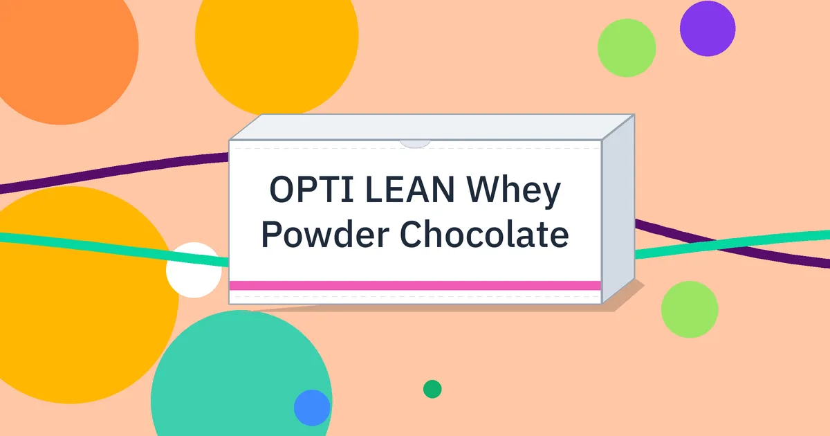 Symbolbild: Packung mit der Aufschrift OPTI LEAN Whey Powder Chocolate (PZN 13585025) – Verfügbarkeit und Bezug in Apotheken in Frankfurt am Main