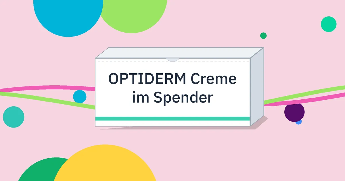 Symbolbild: Packung mit der Aufschrift OPTIDERM Creme im Spender (PZN 02032197) – Verfügbarkeit und Bezug in Apotheken in Frankfurt am Main