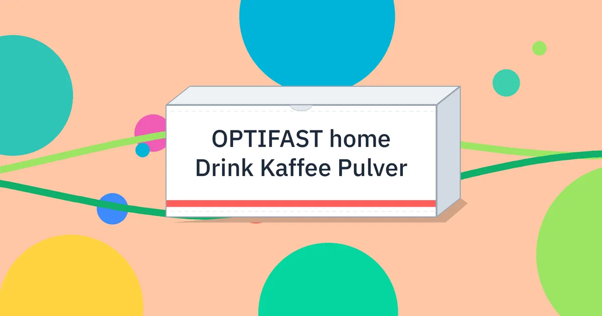 Symbolbild: Packung mit der Aufschrift OPTIFAST home Drink Kaffee Pulver (PZN 10267833) – Verfügbarkeit und Bezug in Apotheken in Frankfurt am Main