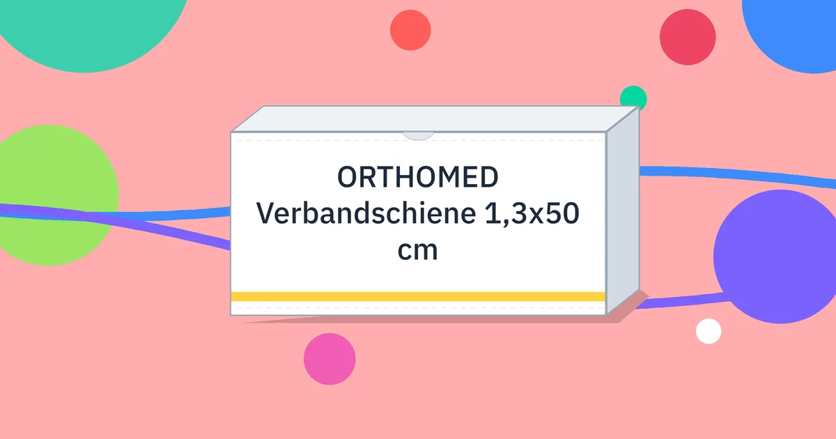 Symbolbild: Packung mit der Aufschrift ORTHOMED Verbandschiene 1,3x50 cm (PZN 03819516) – Verfügbarkeit und Bezug in Apotheken in Frankfurt am Main