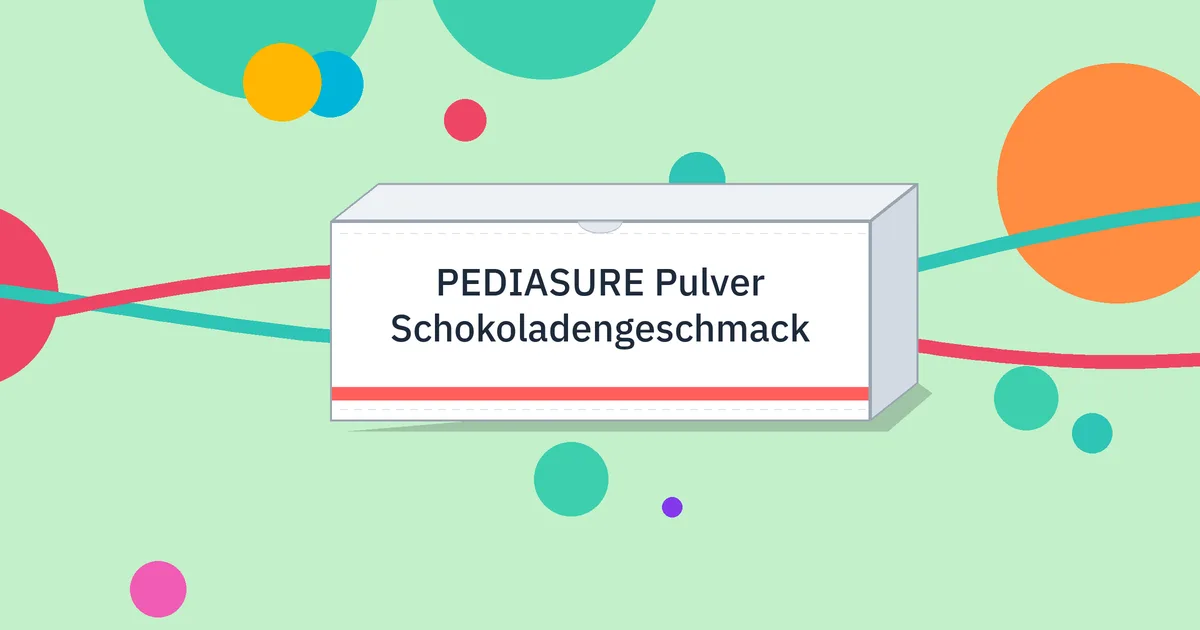 Symbolbild: Packung mit der Aufschrift PEDIASURE Pulver Schokoladengeschmack (PZN 18850733) – Verfügbarkeit und Bezug in Apotheken in Frankfurt am Main