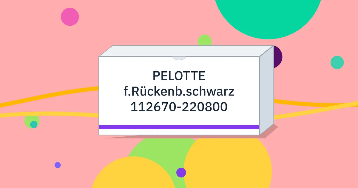 Symbolbild: Packung mit der Aufschrift PELOTTE f.Rückenb.schwarz 112670-220800 (PZN 11014028) – Verfügbarkeit und Bezug in Apotheken in Frankfurt am Main