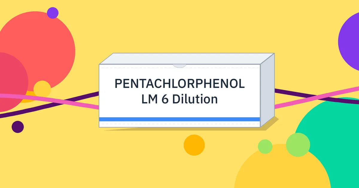 Symbolbild: Packung mit der Aufschrift PENTACHLORPHENOL LM 6 Dilution (PZN 13634083) – Verfügbarkeit und Bezug in Apotheken in Frankfurt am Main