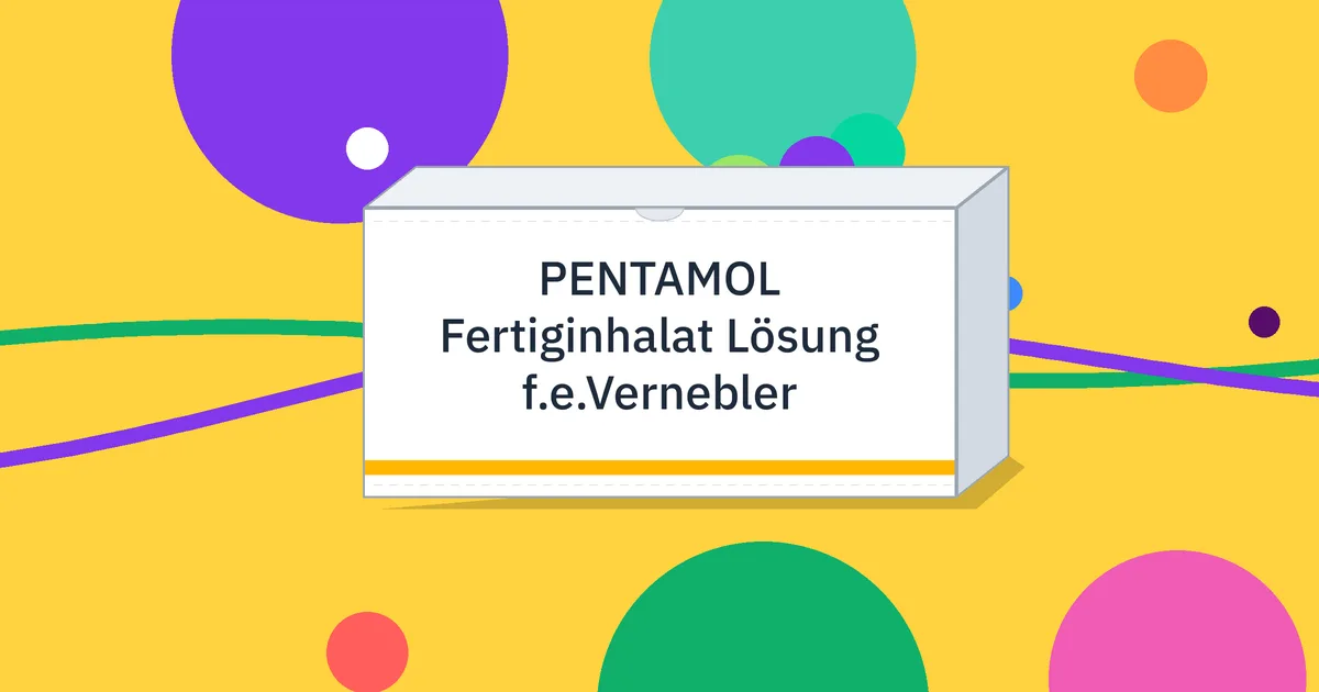 Symbolbild: Packung mit der Aufschrift PENTAMOL Fertiginhalat Lösung f.e.Vernebler (PZN 00081174) – Verfügbarkeit und Bezug in Apotheken in Frankfurt am Main