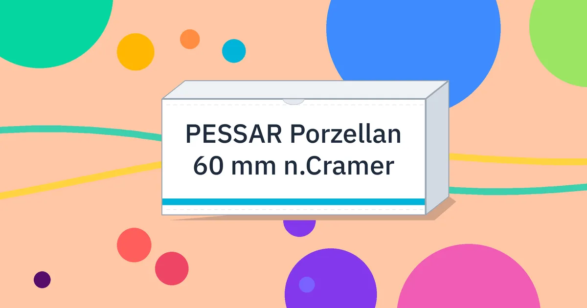 Symbolbild: Packung mit der Aufschrift PESSAR Porzellan 60 mm n.Cramer (PZN 01733437) – Verfügbarkeit und Bezug in Apotheken in Frankfurt am Main