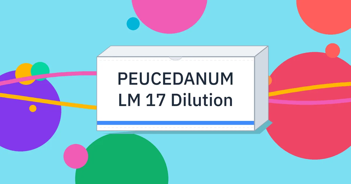 Symbolbild: Packung mit der Aufschrift PEUCEDANUM LM 17 Dilution (PZN 13636544) – Verfügbarkeit und Bezug in Apotheken in Frankfurt am Main