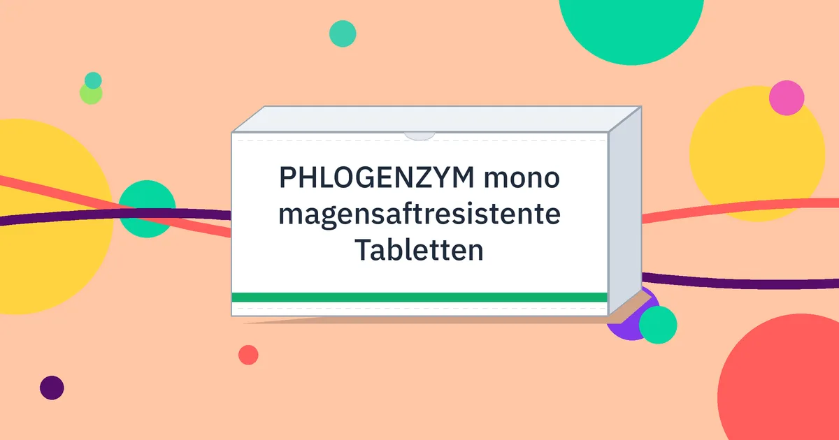 Symbolbild: Packung mit der Aufschrift PHLOGENZYM mono magensaftresistente Tabletten (PZN 05386323) – Verfügbarkeit und Bezug in Apotheken in Frankfurt am Main
