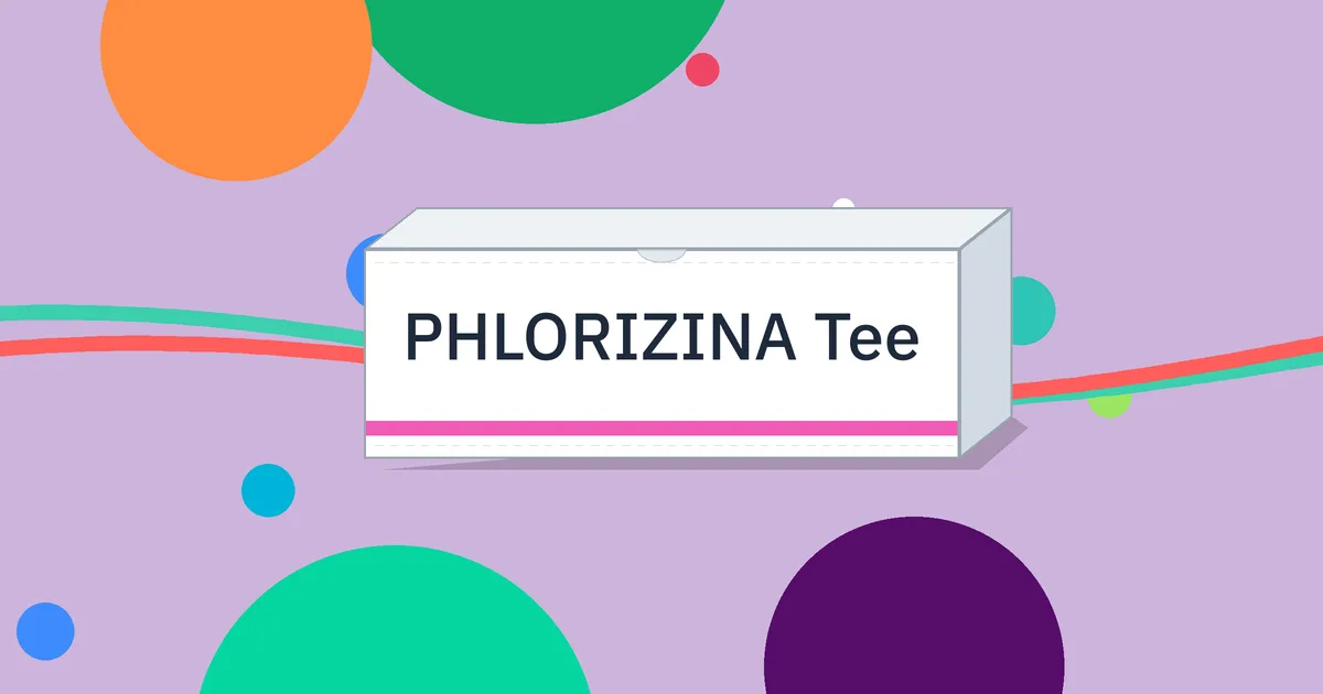 Symbolbild: Packung mit der Aufschrift PHLORIZINA Tee (PZN 19488553) – Verfügbarkeit und Bezug in Apotheken in Frankfurt am Main