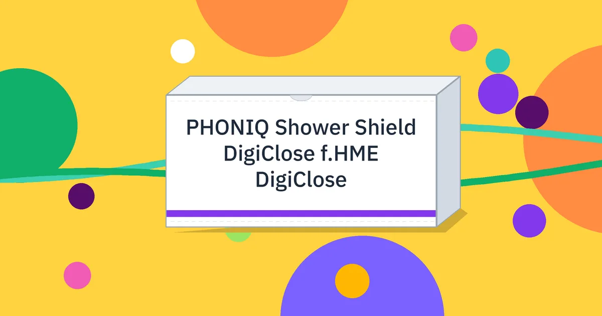 Symbolbild: Packung mit der Aufschrift PHONIQ Shower Shield DigiClose f.HME DigiClose (PZN 17382023) – Verfügbarkeit und Bezug in Apotheken in Frankfurt am Main