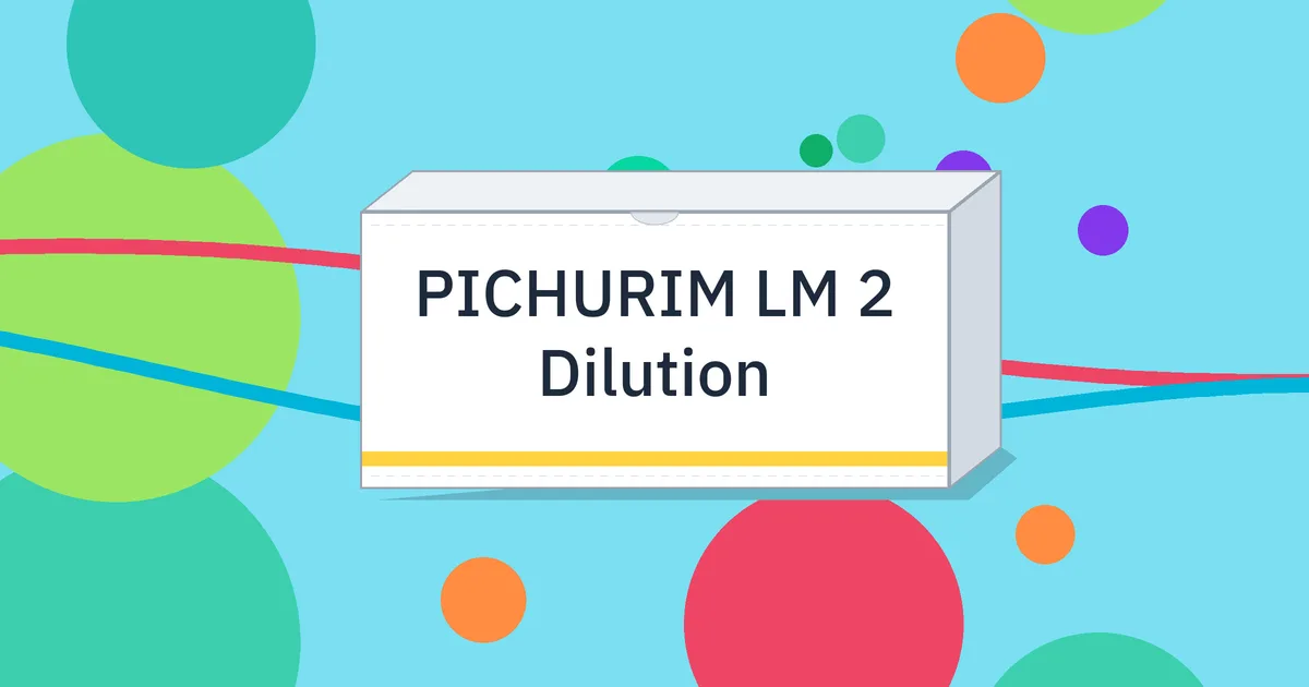 Symbolbild: Packung mit der Aufschrift PICHURIM LM 2 Dilution (PZN 13640994) – Verfügbarkeit und Bezug in Apotheken in Frankfurt am Main
