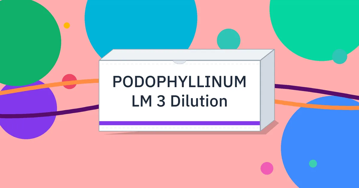 Symbolbild: Packung mit der Aufschrift PODOPHYLLINUM LM 3 Dilution (PZN 13660896) – Verfügbarkeit und Bezug in Apotheken in Frankfurt am Main