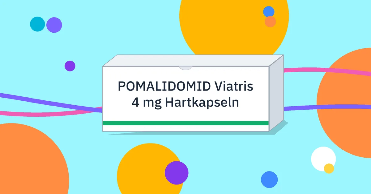 Symbolbild: Packung mit der Aufschrift POMALIDOMID Viatris 4 mg Hartkapseln (PZN 19139769) – Verfügbarkeit und Bezug in Apotheken in Frankfurt am Main