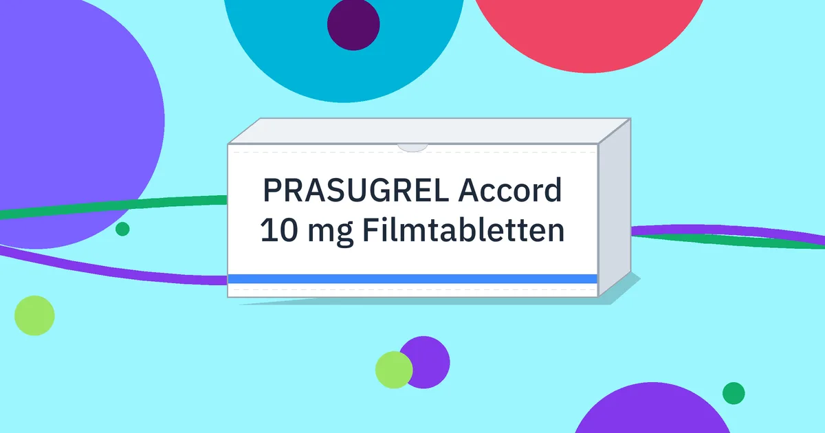 Symbolbild: Packung mit der Aufschrift PRASUGREL Accord 10 mg Filmtabletten (PZN 15297649) – Verfügbarkeit und Bezug in Apotheken in Frankfurt am Main