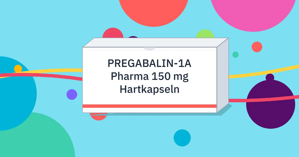 Symbolbild: Packung mit der Aufschrift PREGABALIN-1A Pharma 150 mg Hartkapseln (PZN 10973123) – Verfügbarkeit und Bezug in Apotheken in Frankfurt am Main