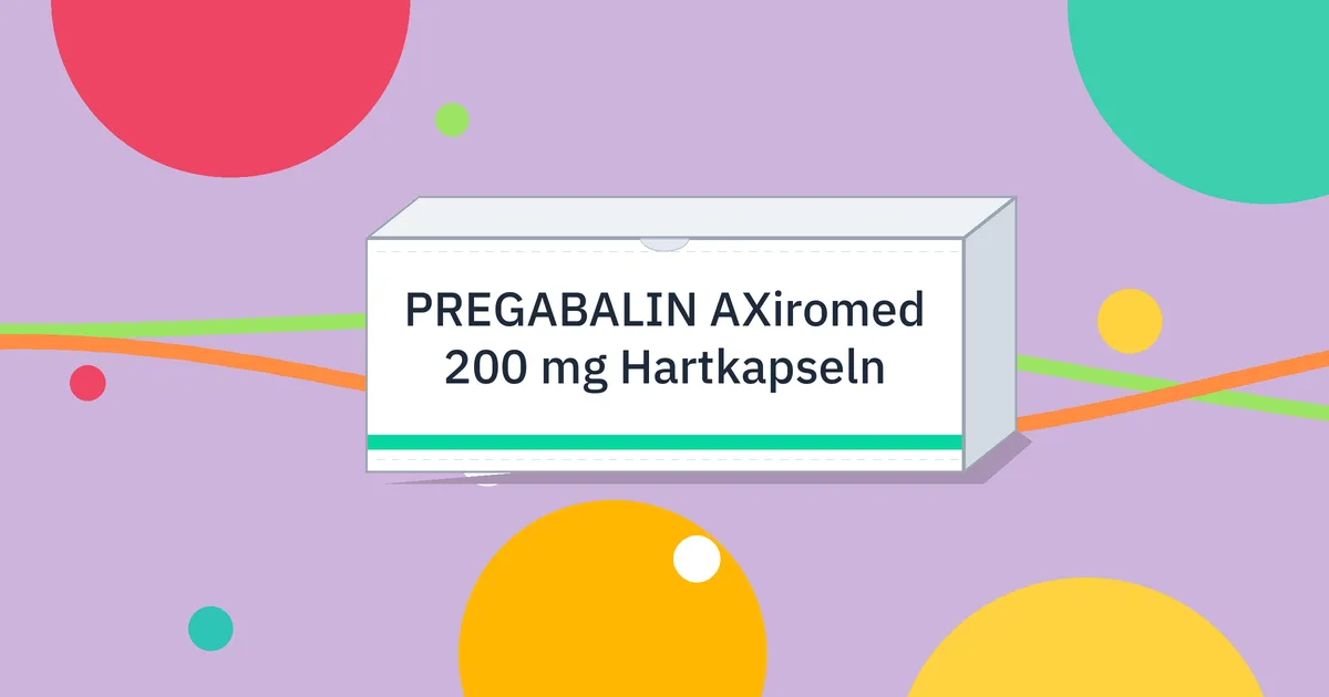 Symbolbild: Packung mit der Aufschrift PREGABALIN AXiromed 200 mg Hartkapseln (PZN 18488580) – Verfügbarkeit und Bezug in Apotheken in Frankfurt am Main
