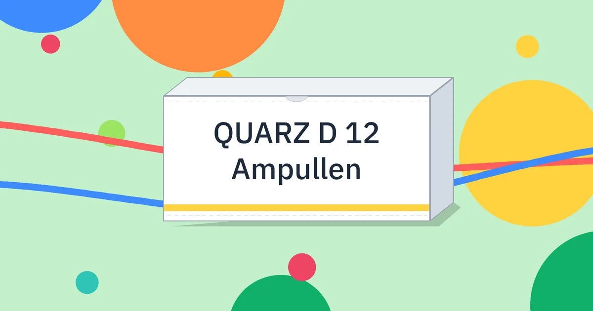 Symbolbild: Packung mit der Aufschrift QUARZ D 12 Ampullen (PZN 02830450) – Verfügbarkeit und Bezug in Apotheken in Frankfurt am Main