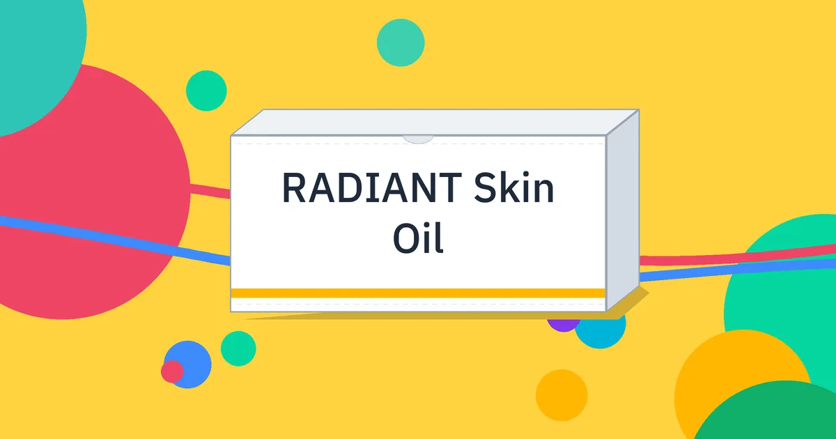 Symbolbild: Packung mit der Aufschrift RADIANT Skin Oil (PZN 19206810) – Verfügbarkeit und Bezug in Apotheken in Frankfurt am Main