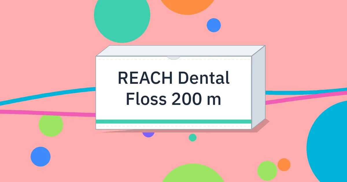 Symbolbild: Packung mit der Aufschrift REACH Dental Floss 200 m (PZN 20740176) – Verfügbarkeit und Bezug in Apotheken in Frankfurt am Main