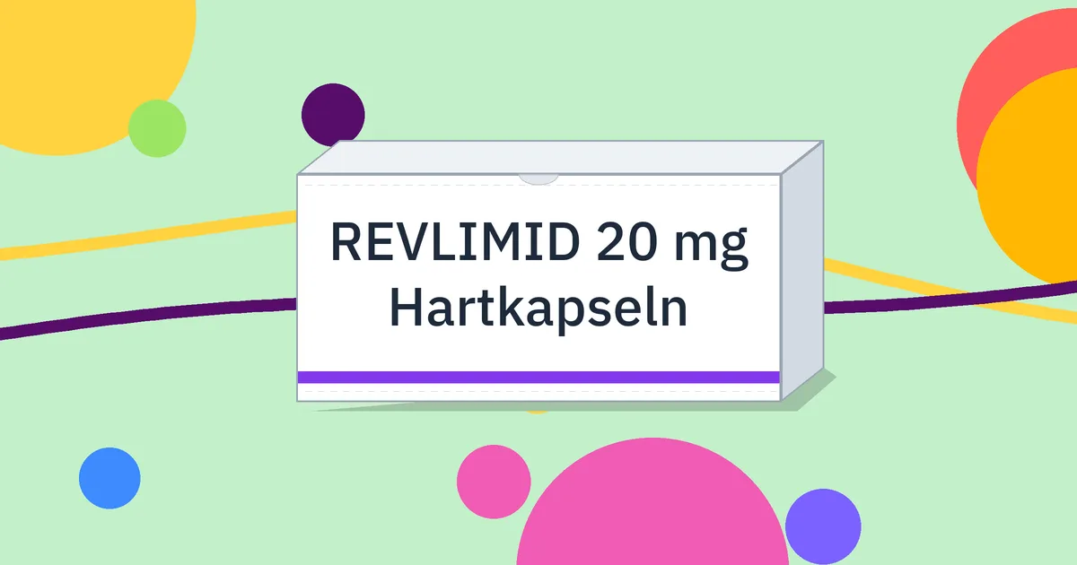 Symbolbild: Packung mit der Aufschrift REVLIMID 20 mg Hartkapseln (PZN 15253497) – Verfügbarkeit und Bezug in Apotheken in Frankfurt am Main