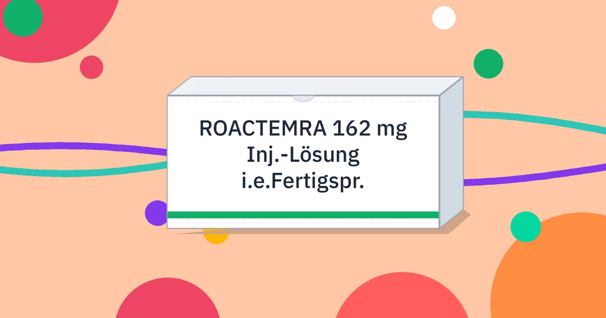 Symbolbild: Packung mit der Aufschrift ROACTEMRA 162 mg Inj.-Lösung i.e.Fertigspr. (PZN 18844158) – Verfügbarkeit und Bezug in Apotheken in Frankfurt am Main