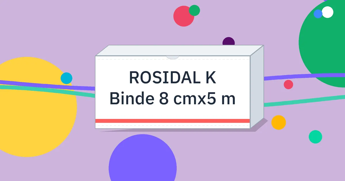 Symbolbild: Packung mit der Aufschrift ROSIDAL K Binde 8 cmx5 m (PZN 20059366) – Verfügbarkeit und Bezug in Apotheken in Frankfurt am Main