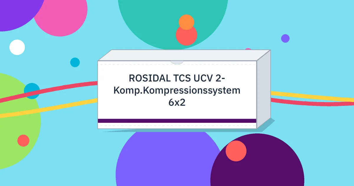 Symbolbild: Packung mit der Aufschrift ROSIDAL TCS UCV 2-Komp.Kompressionssystem 6x2 (PZN 15824149) – Verfügbarkeit und Bezug in Apotheken in Frankfurt am Main