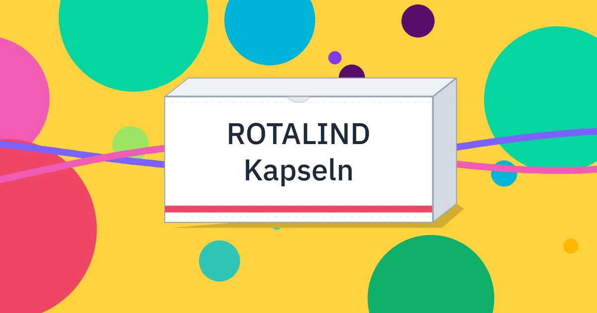 Symbolbild: Packung mit der Aufschrift ROTALIND Kapseln (PZN 17879999) – Verfügbarkeit und Bezug in Apotheken in Frankfurt am Main