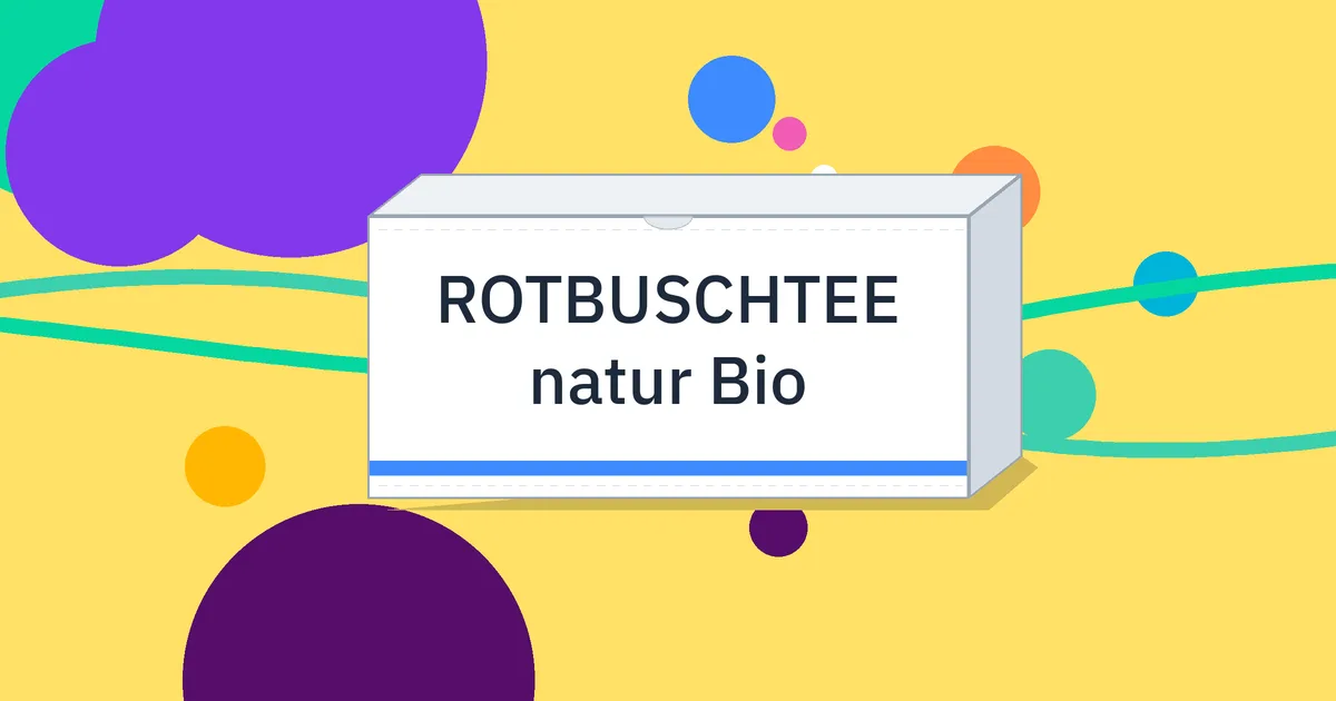 Symbolbild: Packung mit der Aufschrift ROTBUSCHTEE natur Bio (PZN 10932153) – Verfügbarkeit und Bezug in Apotheken in Frankfurt am Main