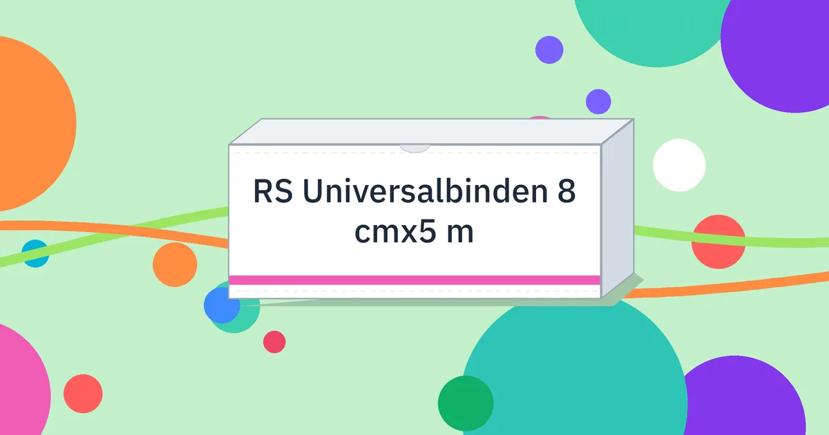 Symbolbild: Packung mit der Aufschrift RS Universalbinden 8 cmx5 m (PZN 02954778) – Verfügbarkeit und Bezug in Apotheken in Frankfurt am Main