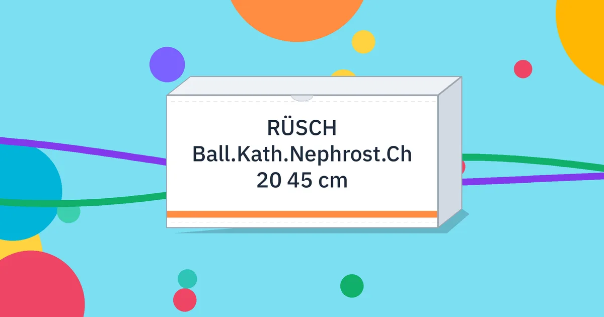 Symbolbild: Packung mit der Aufschrift RÜSCH Ball.Kath.Nephrost.Ch 20 45 cm (PZN 03338923) – Verfügbarkeit und Bezug in Apotheken in Frankfurt am Main