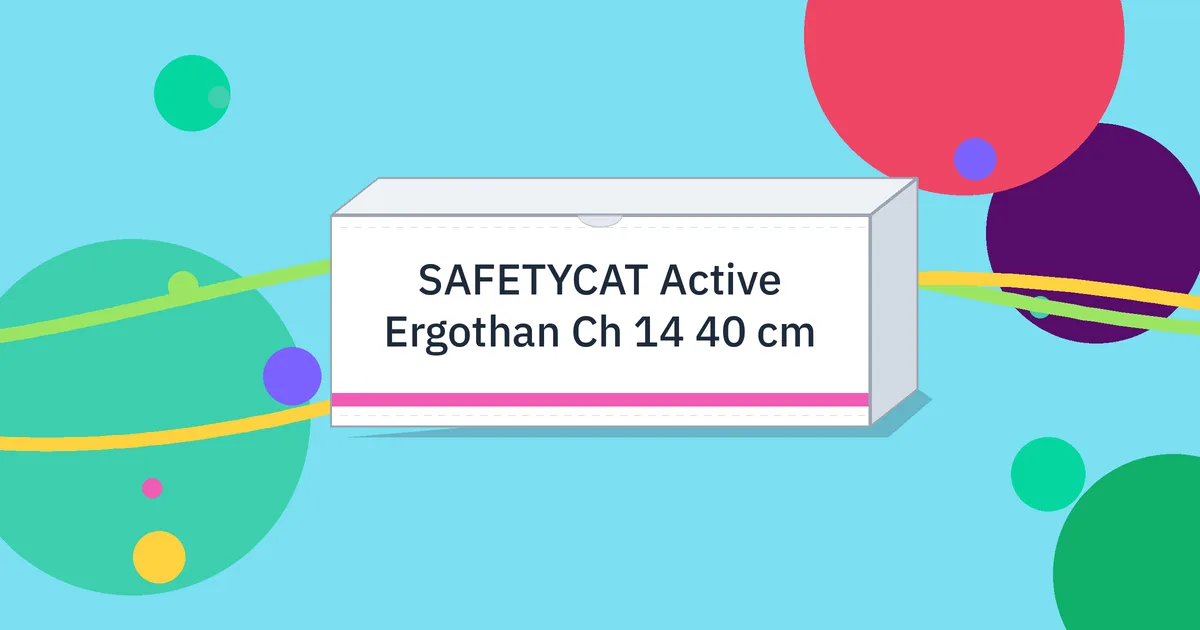 Symbolbild: Packung mit der Aufschrift SAFETYCAT Active Ergothan Ch 14 40 cm (PZN 02695940) – Verfügbarkeit und Bezug in Apotheken in Frankfurt am Main