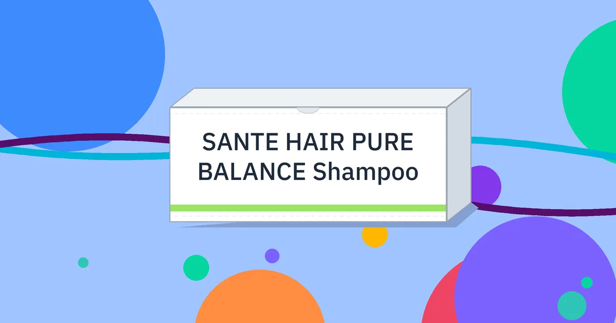 Symbolbild: Packung mit der Aufschrift SANTE HAIR PURE BALANCE Shampoo (PZN 19419888) – Verfügbarkeit und Bezug in Apotheken in Frankfurt am Main