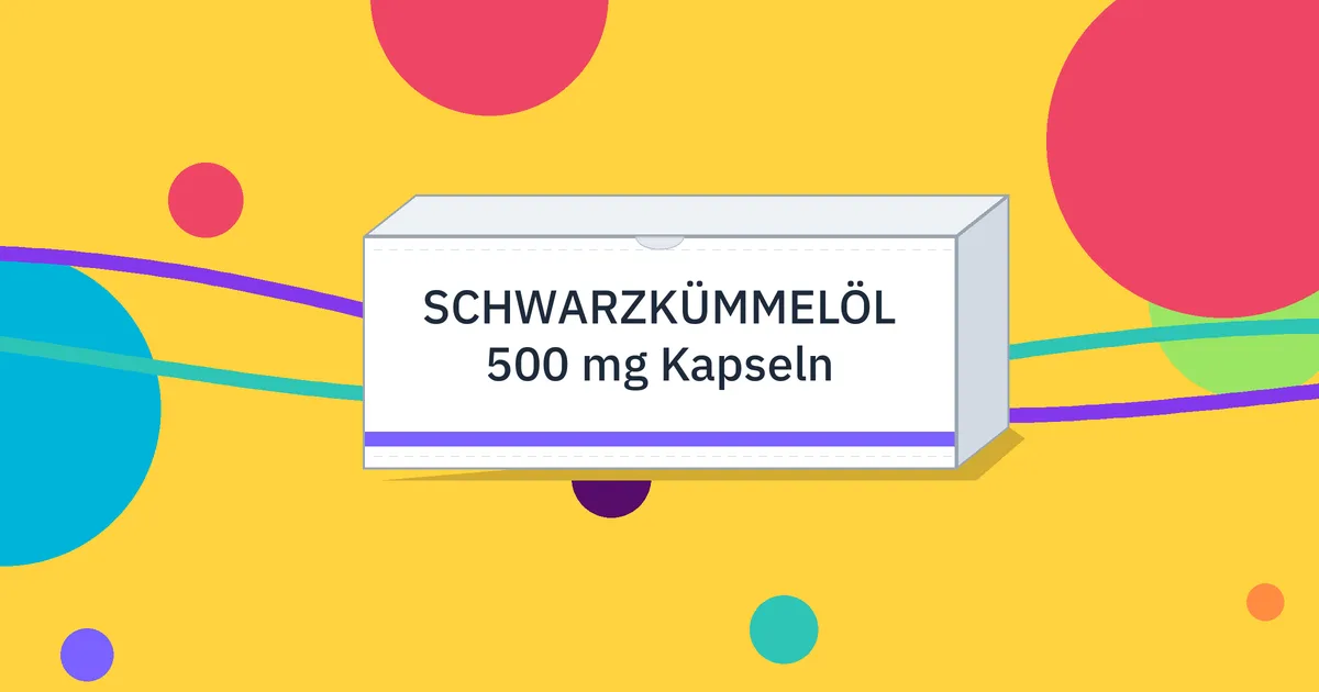Symbolbild: Packung mit der Aufschrift SCHWARZKÜMMELÖL 500 mg Kapseln (PZN 16752854) – Verfügbarkeit und Bezug in Apotheken in Frankfurt am Main