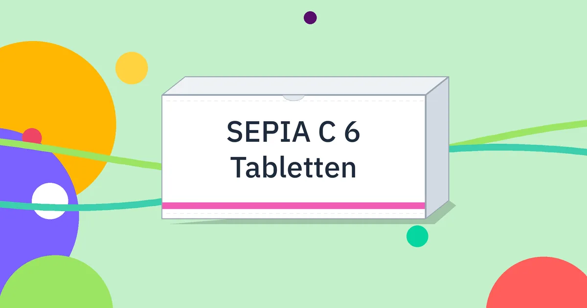 Symbolbild: Packung mit der Aufschrift SEPIA C 6 Tabletten (PZN 04236780) – Verfügbarkeit und Bezug in Apotheken in Frankfurt am Main