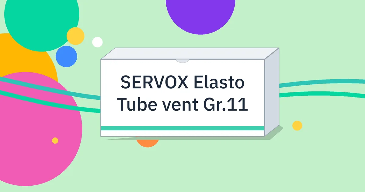 Symbolbild: Packung mit der Aufschrift SERVOX Elasto Tube vent Gr.11 (PZN 09205353) – Verfügbarkeit und Bezug in Apotheken in Frankfurt am Main