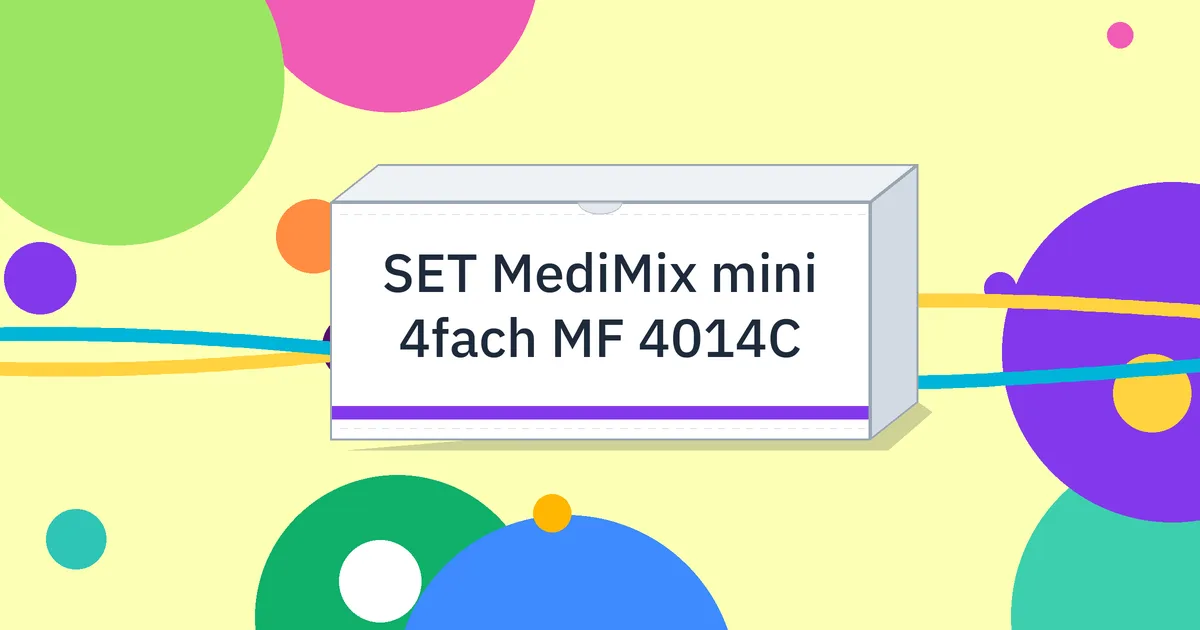 Symbolbild: Packung mit der Aufschrift SET MediMix mini 4fach MF 4014C (PZN 10299572) – Verfügbarkeit und Bezug in Apotheken in Frankfurt am Main