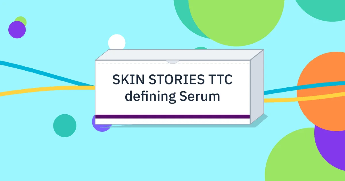 Symbolbild: Packung mit der Aufschrift SKIN STORIES TTC defining Serum (PZN 16046636) – Verfügbarkeit und Bezug in Apotheken in Frankfurt am Main
