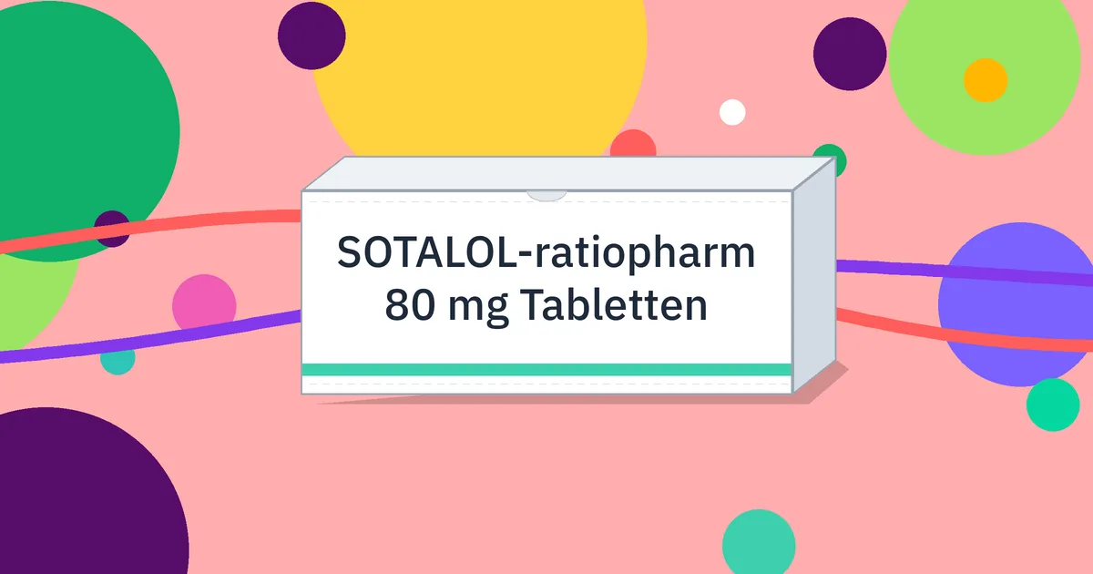 Symbolbild: Packung mit der Aufschrift SOTALOL-ratiopharm 80 mg Tabletten (PZN 04524237) – Verfügbarkeit und Bezug in Apotheken in Frankfurt am Main