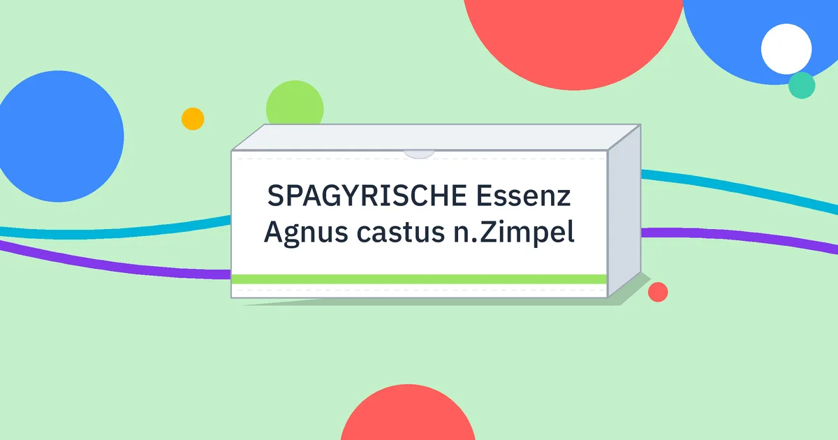 Symbolbild: Packung mit der Aufschrift SPAGYRISCHE Essenz Agnus castus n.Zimpel (PZN 00915490) – Verfügbarkeit und Bezug in Apotheken in Frankfurt am Main
