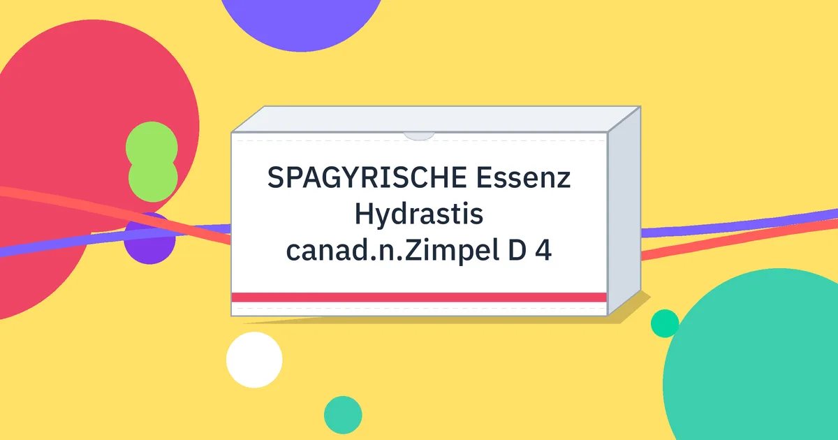 Symbolbild: Packung mit der Aufschrift SPAGYRISCHE Essenz Hydrastis canad.n.Zimpel D 4 (PZN 19096528) – Verfügbarkeit und Bezug in Apotheken in Frankfurt am Main