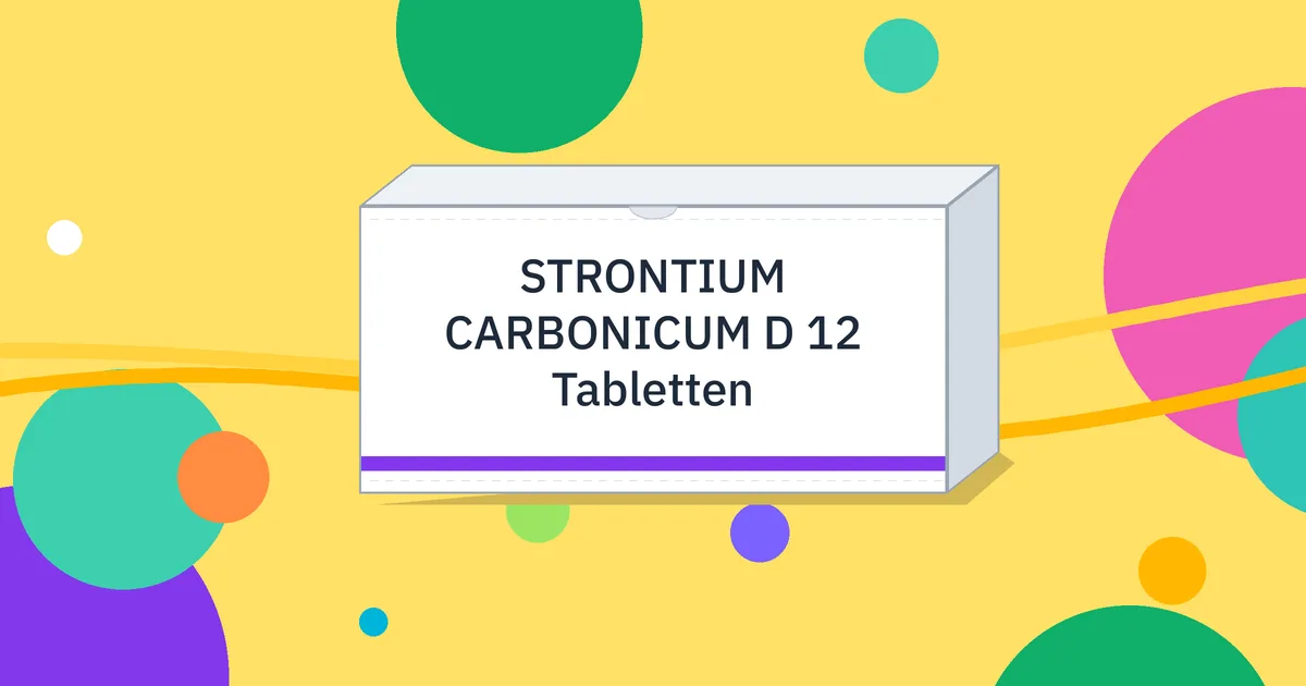 Symbolbild: Packung mit der Aufschrift STRONTIUM CARBONICUM D 12 Tabletten (PZN 02123126) – Verfügbarkeit und Bezug in Apotheken in Frankfurt am Main
