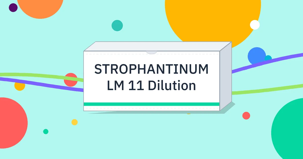 Symbolbild: Packung mit der Aufschrift STROPHANTINUM LM 11 Dilution (PZN 13684566) – Verfügbarkeit und Bezug in Apotheken in Frankfurt am Main