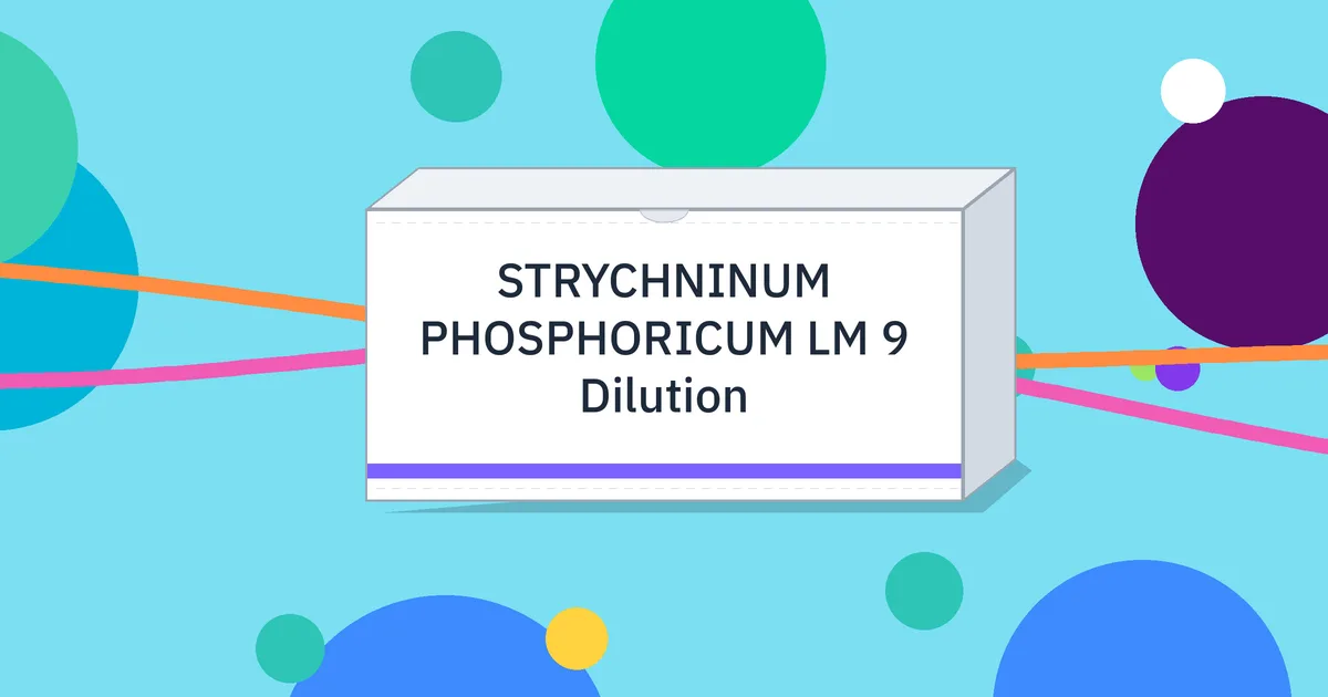Symbolbild: Packung mit der Aufschrift STRYCHNINUM PHOSPHORICUM LM 9 Dilution (PZN 13207145) – Verfügbarkeit und Bezug in Apotheken in Frankfurt am Main