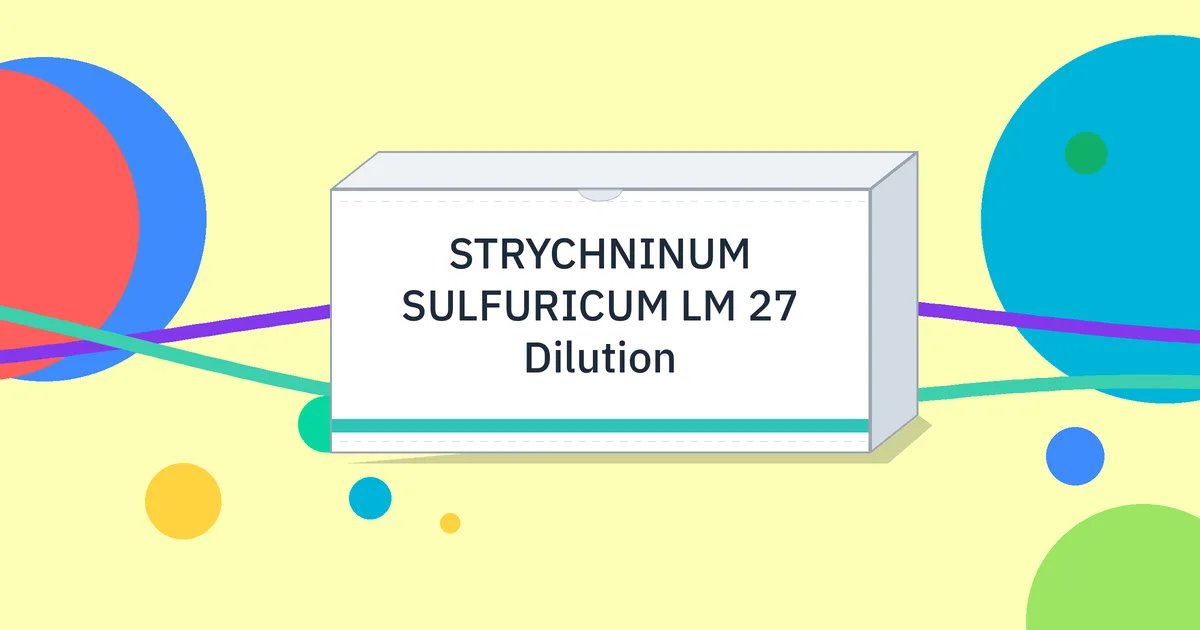 Symbolbild: Packung mit der Aufschrift STRYCHNINUM SULFURICUM LM 27 Dilution (PZN 13208305) – Verfügbarkeit und Bezug in Apotheken in Frankfurt am Main